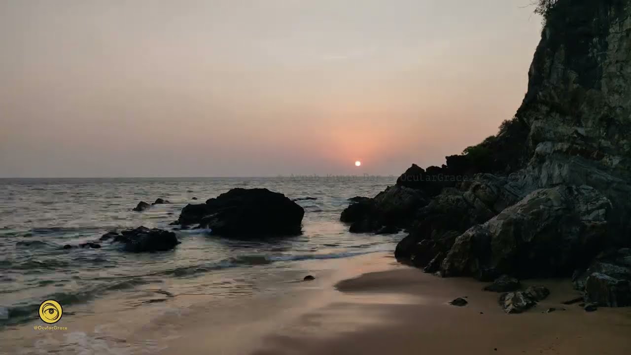 Timelapse of Sunset From Grandmother's Hole Beach, Goa - YouTube