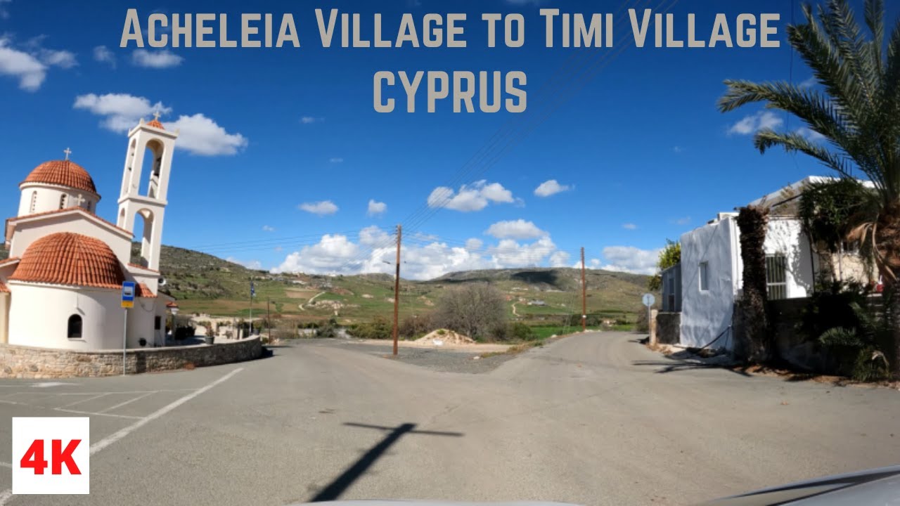 DRIVING from ACHELEIA VILLAGE to TIMI VILLAGE in CYPRUS *SCENIC ROUTE ...
