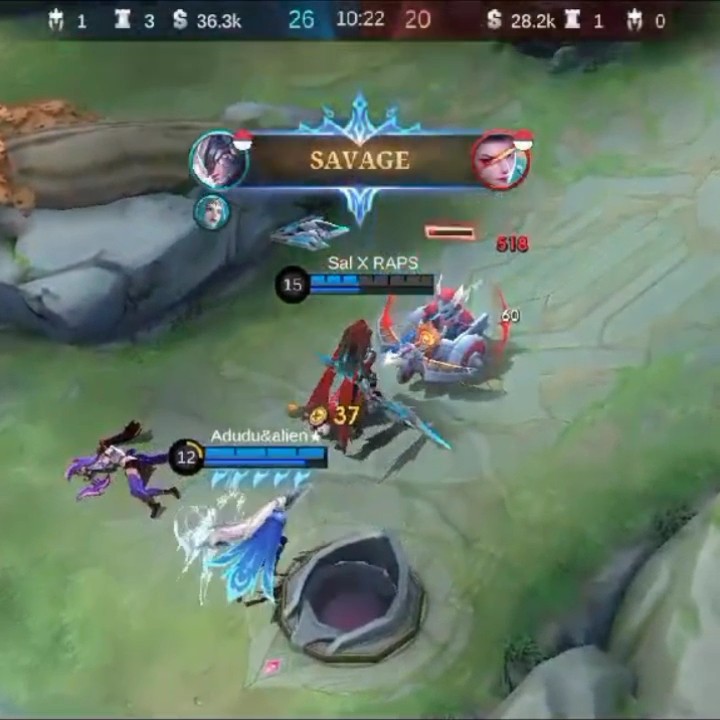 1vs5 alpha savage 🔥 #shorts #mlbb - YouTube