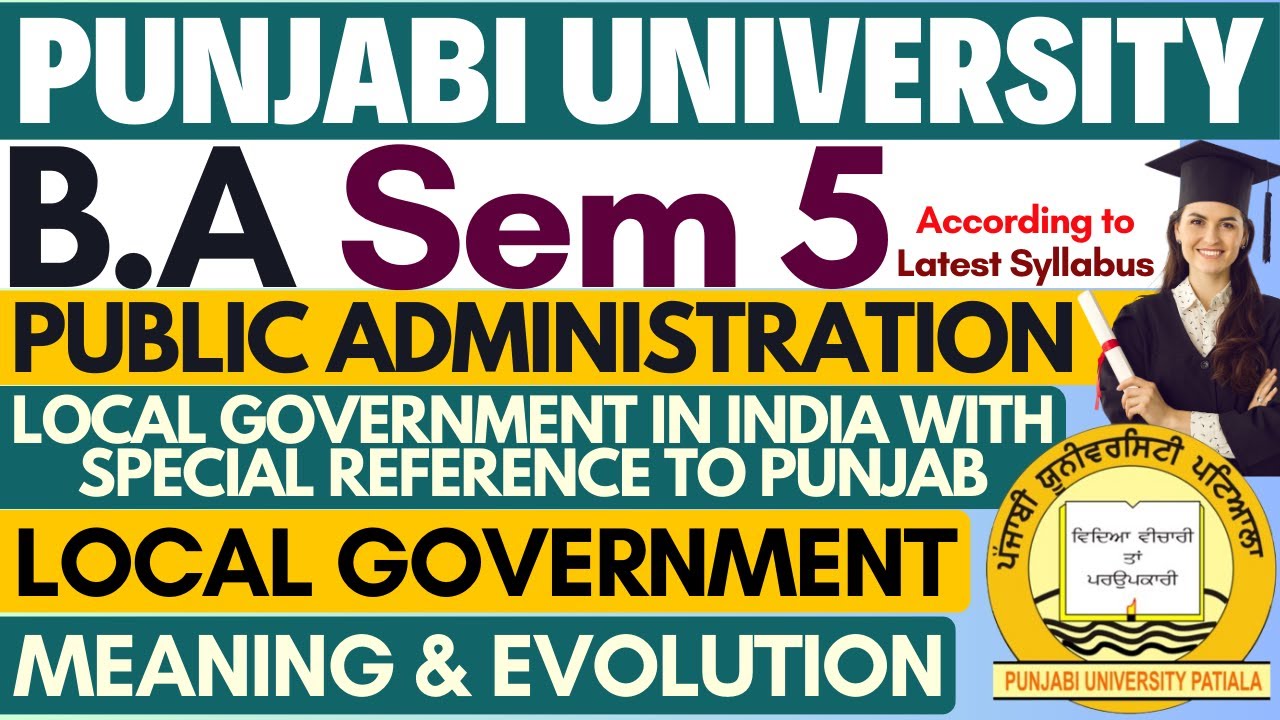 Local Government Meaning | Public Administration BA 5th Semester| BA 5 ...