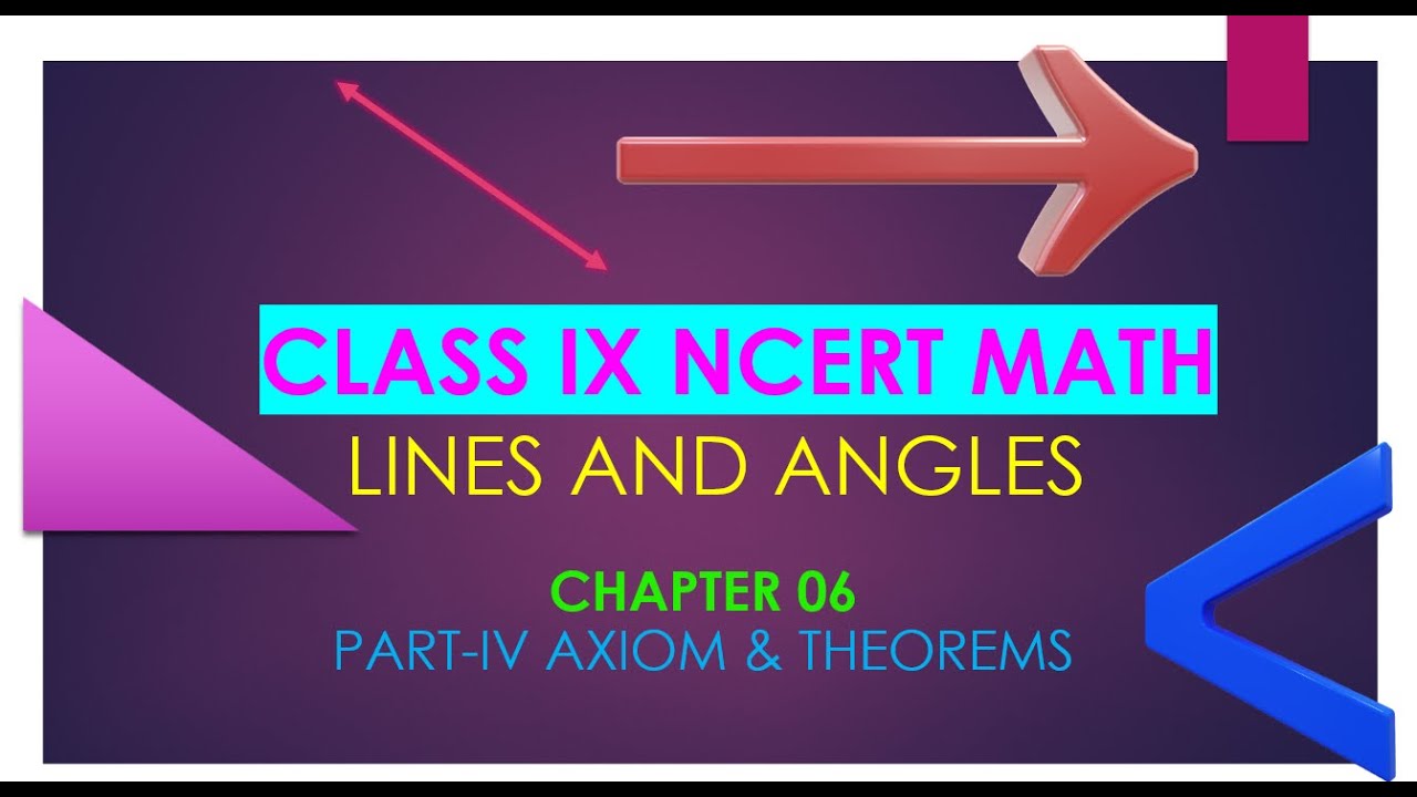 6.5 Parallel lines and a Transversal , AXIOM & THEOREMS - YouTube