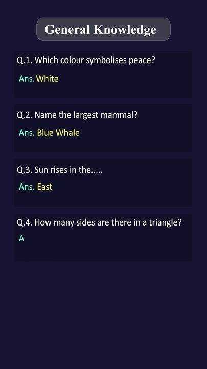 Simple GK Questions and Answers (part 7) #shorts - YouTube