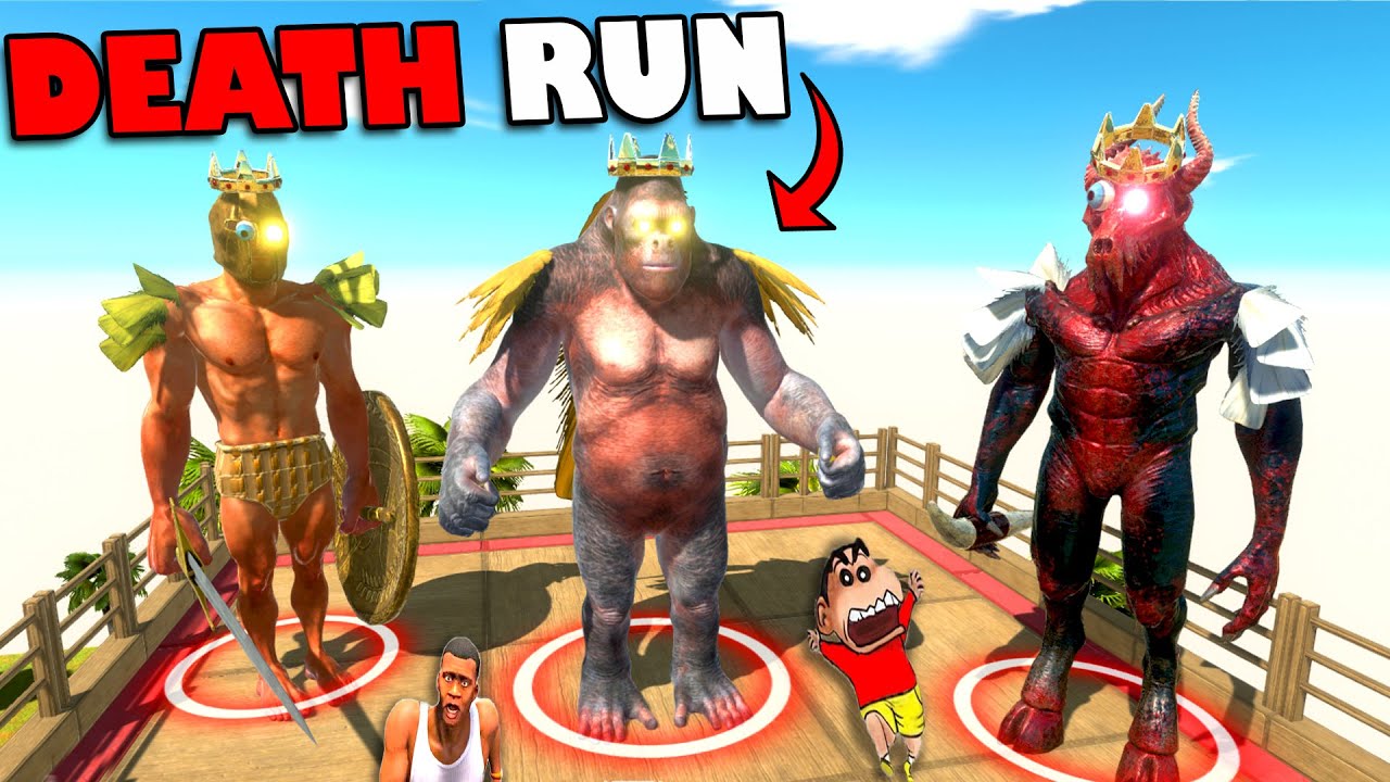 CHOP BOSS UNITS DEATH RUN vs SHINCHAN and HAMID TEAM in Animal Revolt ...