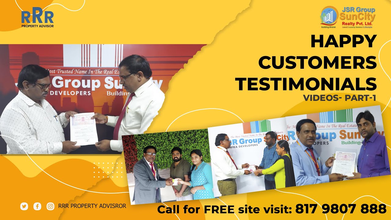 Happy customers Testimonials Part -1 #jsrgroupsuncity #openplotsforsale ...