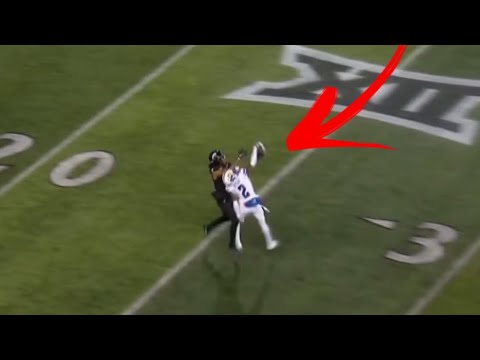 Kansas CB Cobee Bryant RIDICULOUS One Hand Interception - YouTube