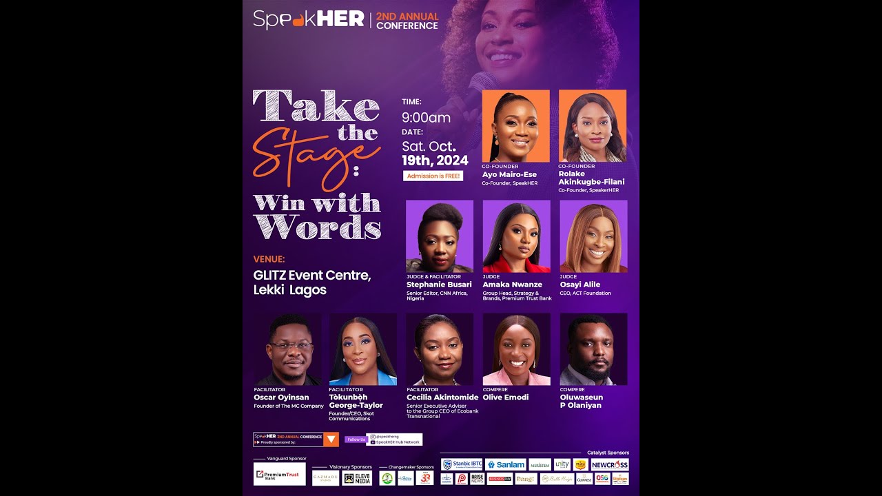 SpeakHER Annual Conference 2024 - TAKE THE STAGE, WIN WITH WORDS - YouTube