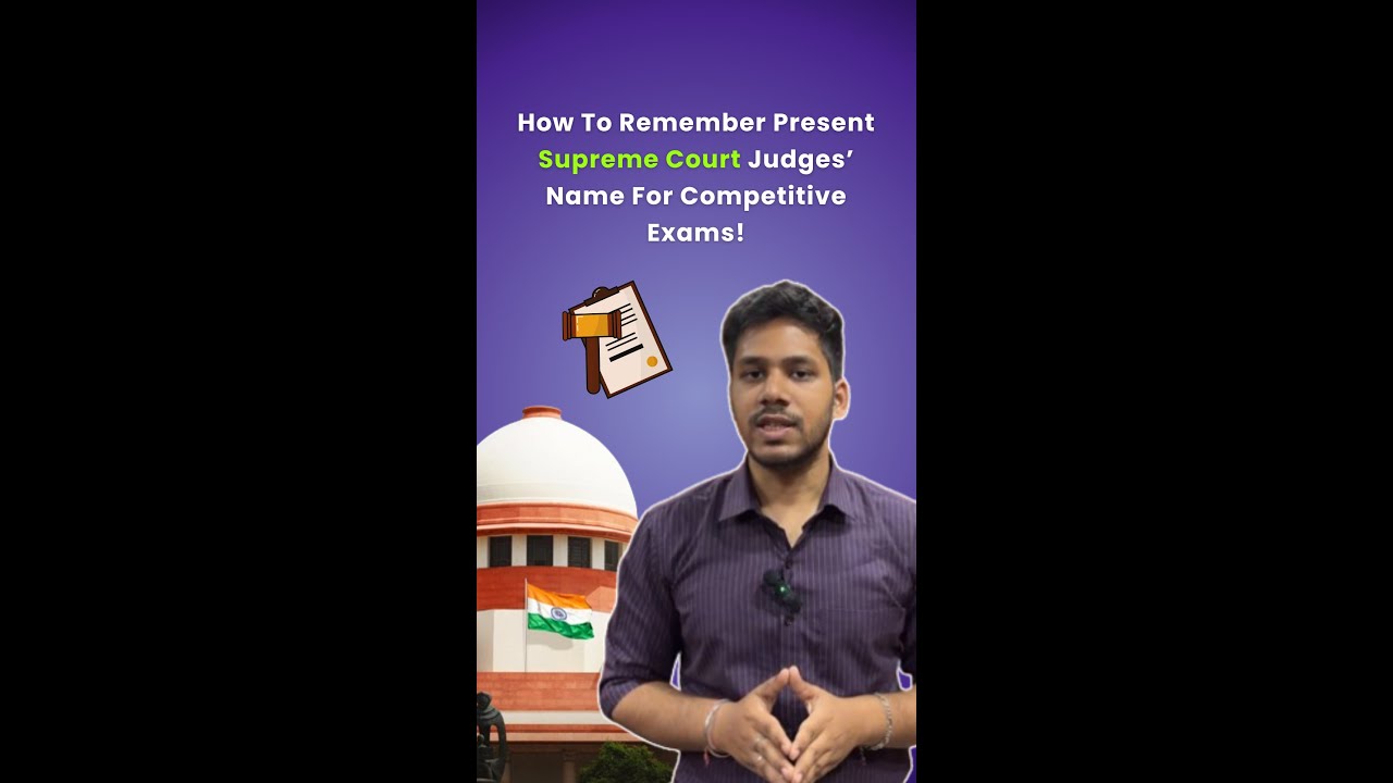 👨‍⚖️How to remember current Supreme Court Judge’s name for Competitive ...
