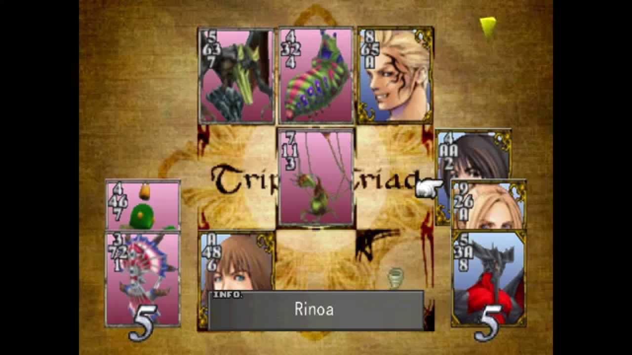 Let's Play FF8 Uncut Part 31: Tribia Triple Triad Rules - YouTube