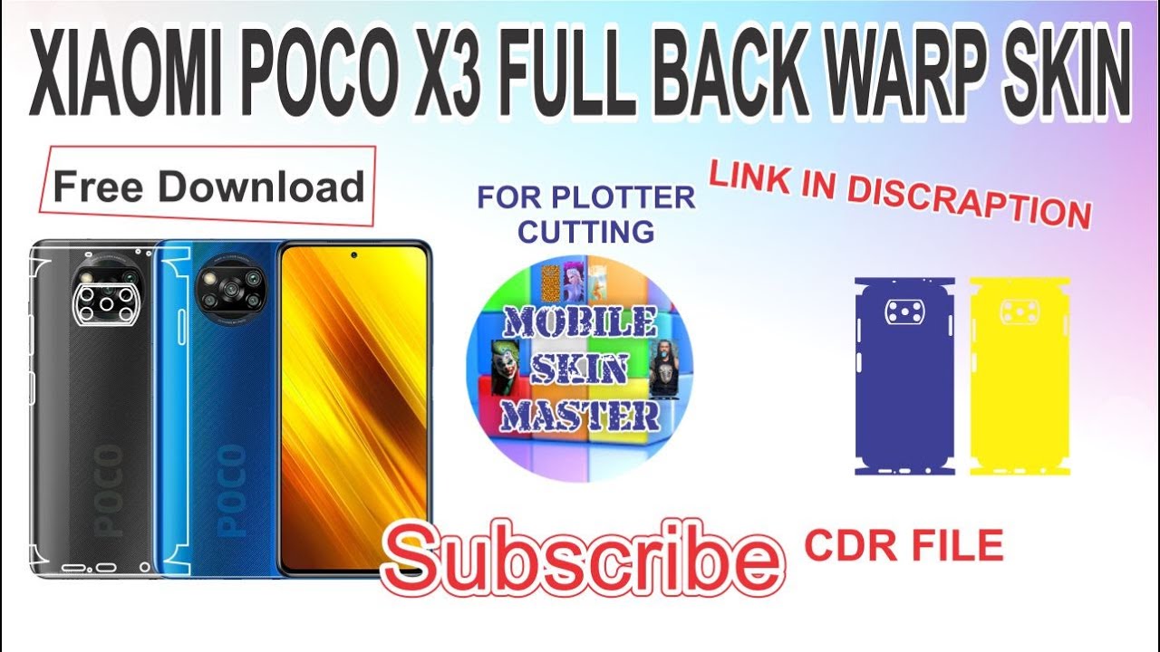 Xiaomi Poco X3 FULL BACK SKIN CUTTING FILE CDR - YouTube