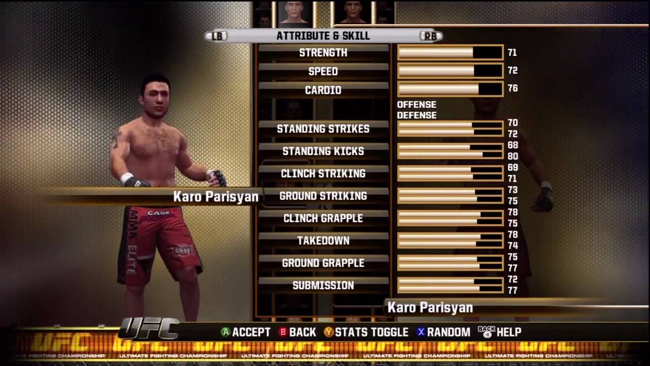 UFC Undisputed 2010- Welterweight Fighter Ratings - YouTube