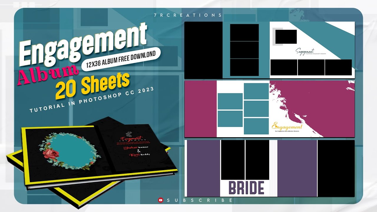 12x36 Engagement Album 20 PSD File Free Download | Creative Album ...
