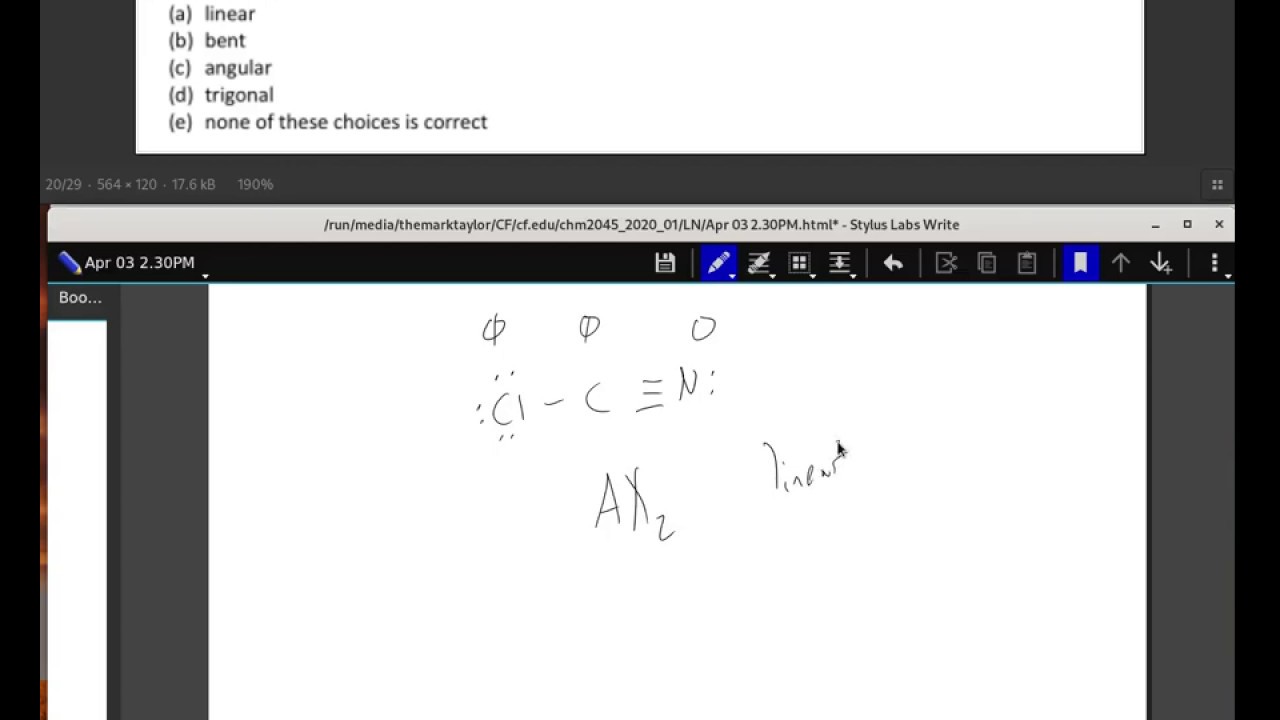 What is the molecular shape of cyanogen chloride - YouTube