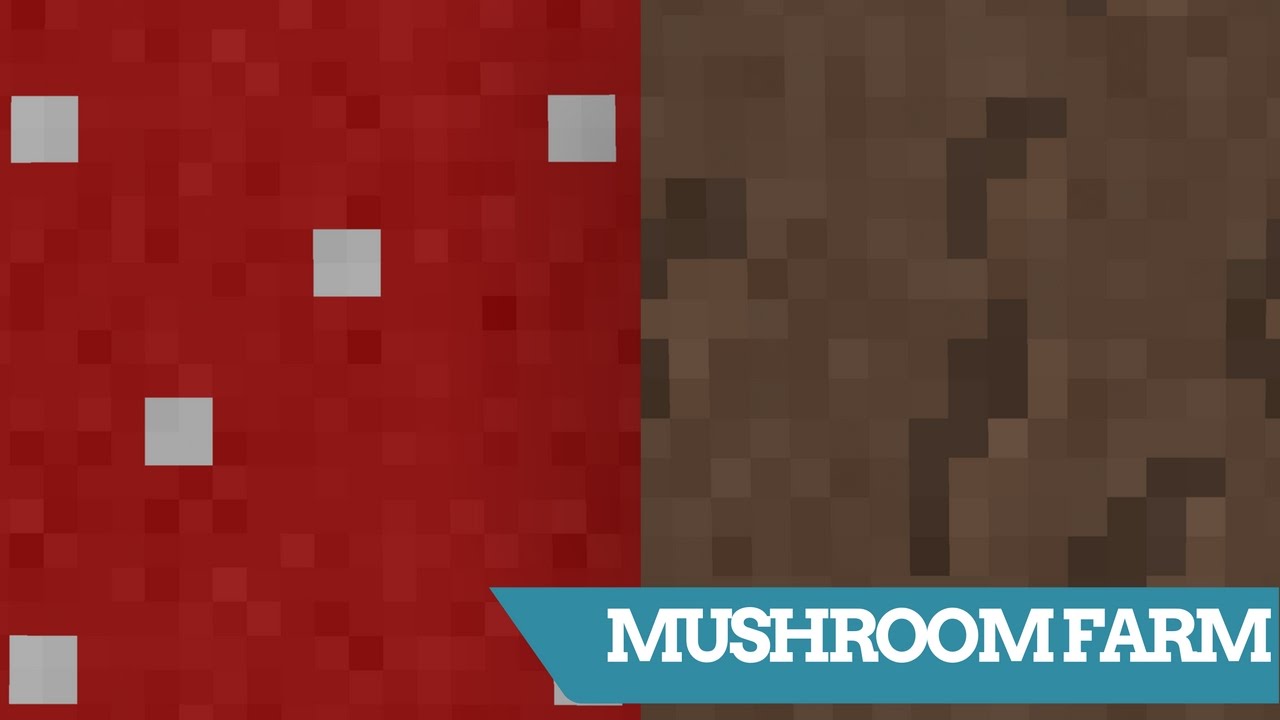 Minecraft | Simplest MUSHROOM FARM For Both Types (No Redstone) | Build ...