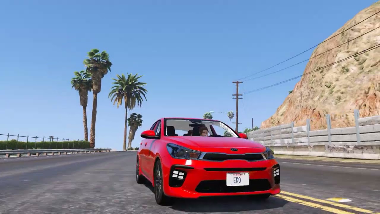 GTA 5 Car - Kia Rio Start Up, Road Test, and Accleration 1.6 L 4 ...
