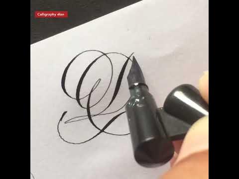 letter D in Calligraphy|copperplate calligraphy - YouTube