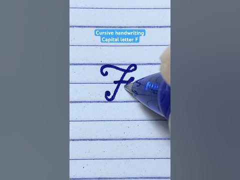 How to write Capital letter F in cursive | Cursive Writing | Cursive ...