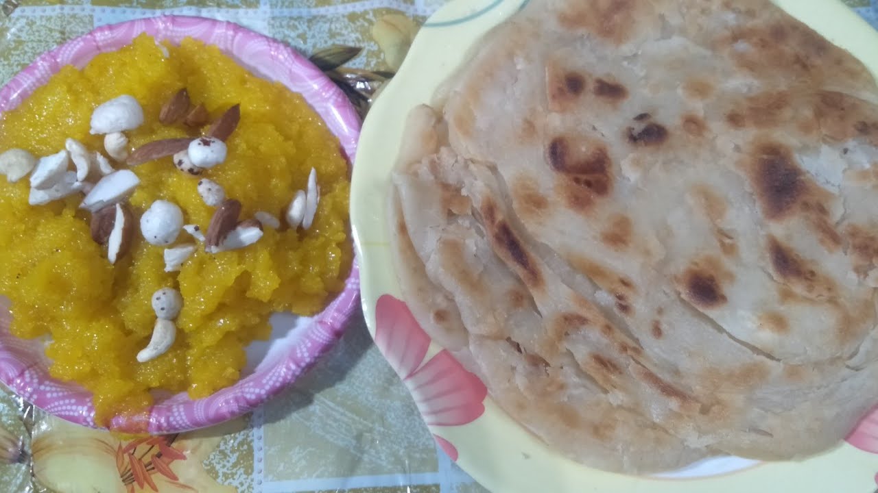 Mela Style Halwa Paratha / Halwa Paratha Recipe - YouTube