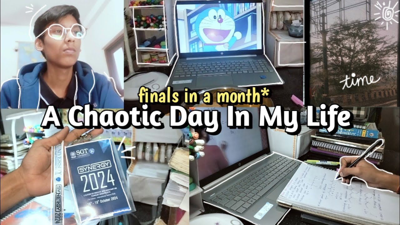 a chaotic Day In My Life 🧬 study + exam pressure 🥀 morning to night ...