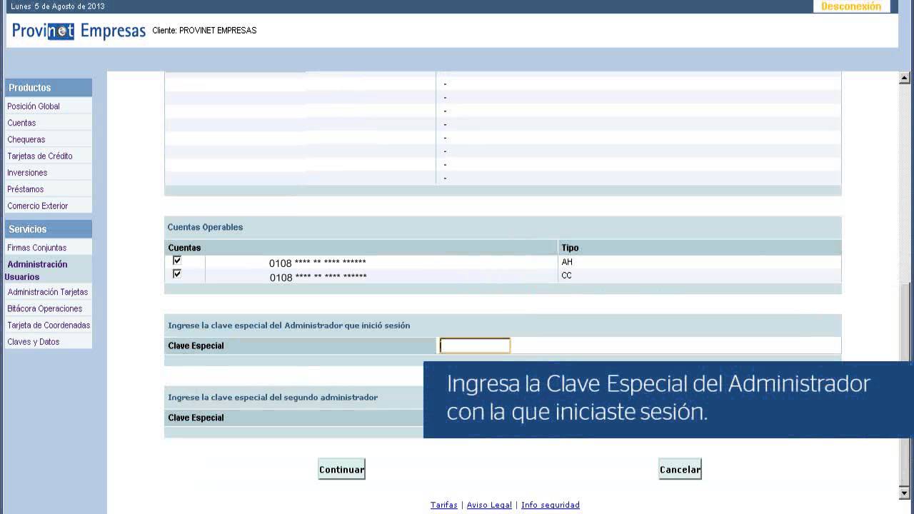 Provinet Empresa Crea un Nuevo Usuario Virtual - YouTube