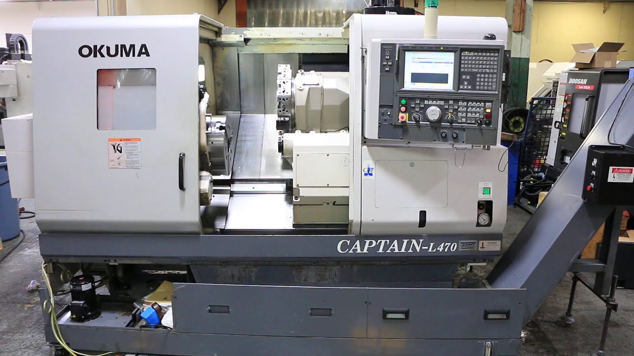 Okuma Captain L470 CNC Turning Center - YouTube