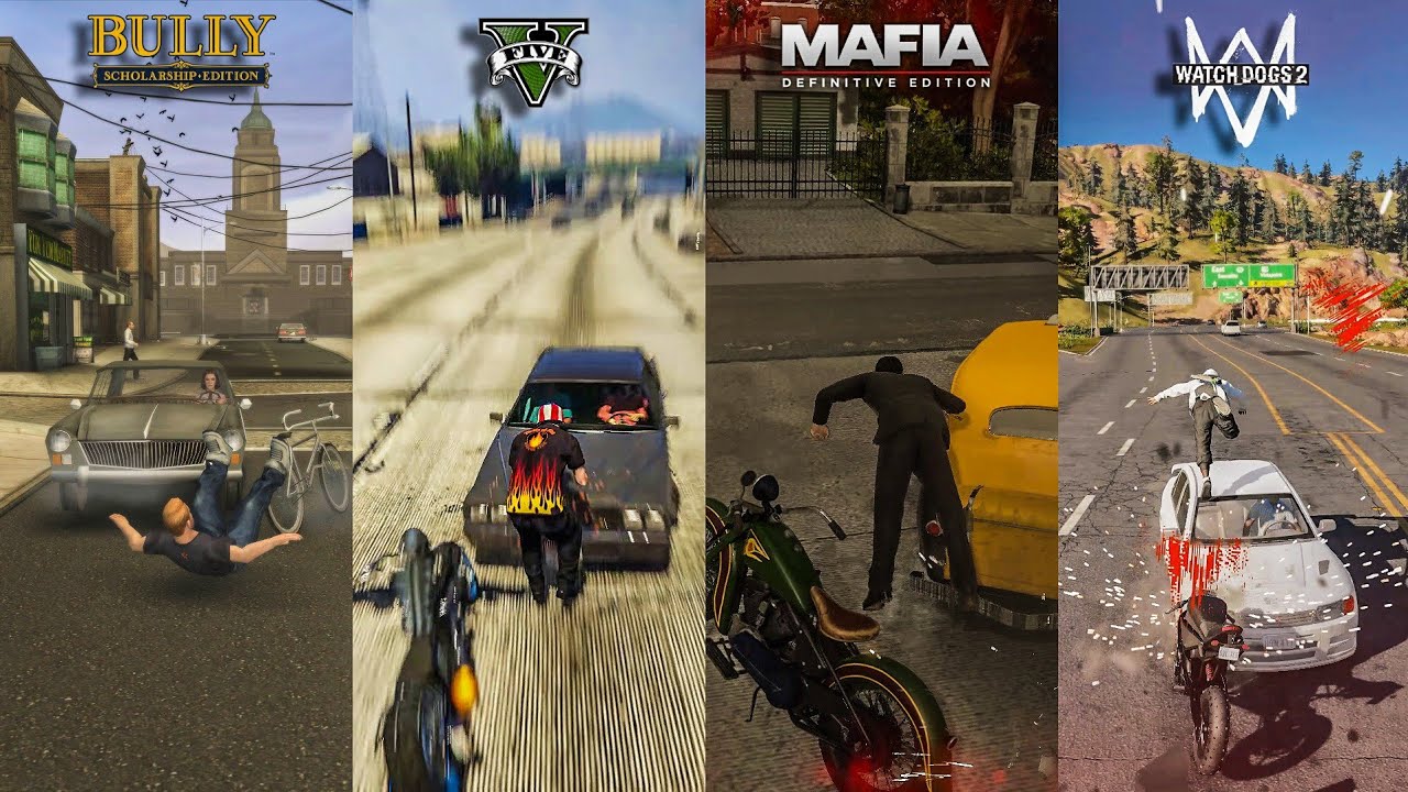 Bike Crash In 13 Open World Games (2002 to 2024) - YouTube
