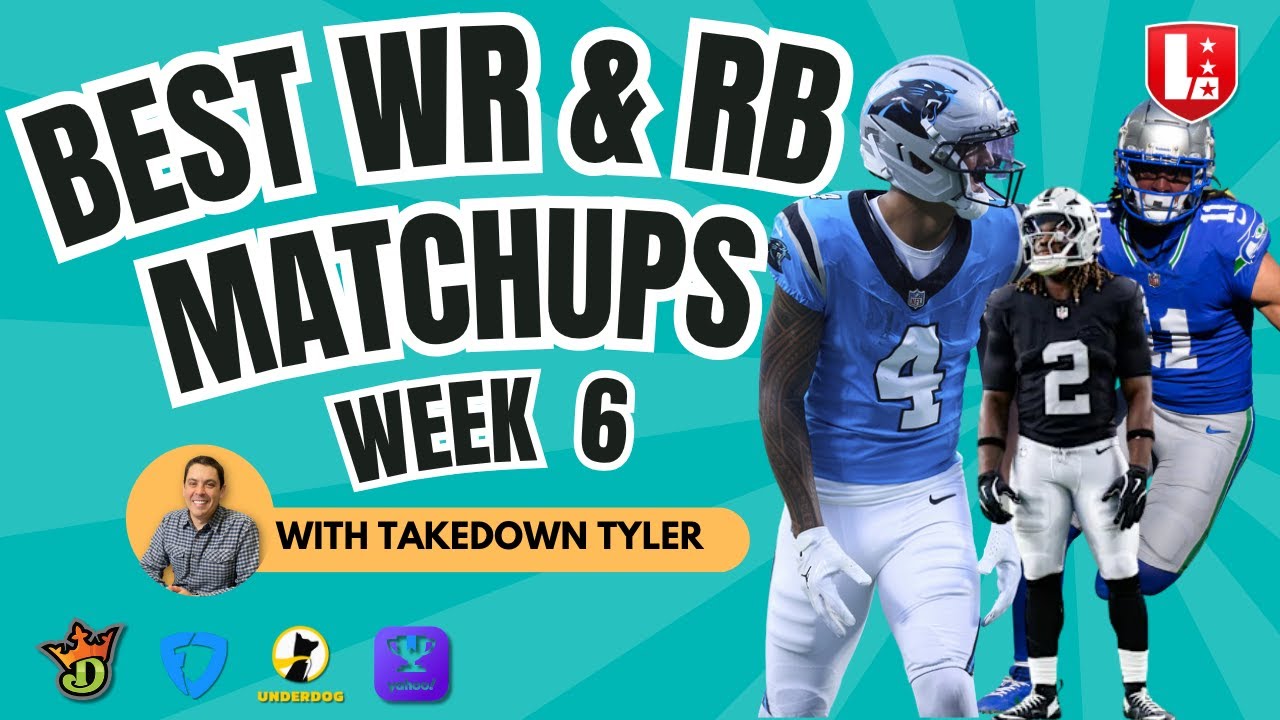 🏈 Best RB and WR Matchups for NFL | Week 6 Preview | Week 5 Review ...