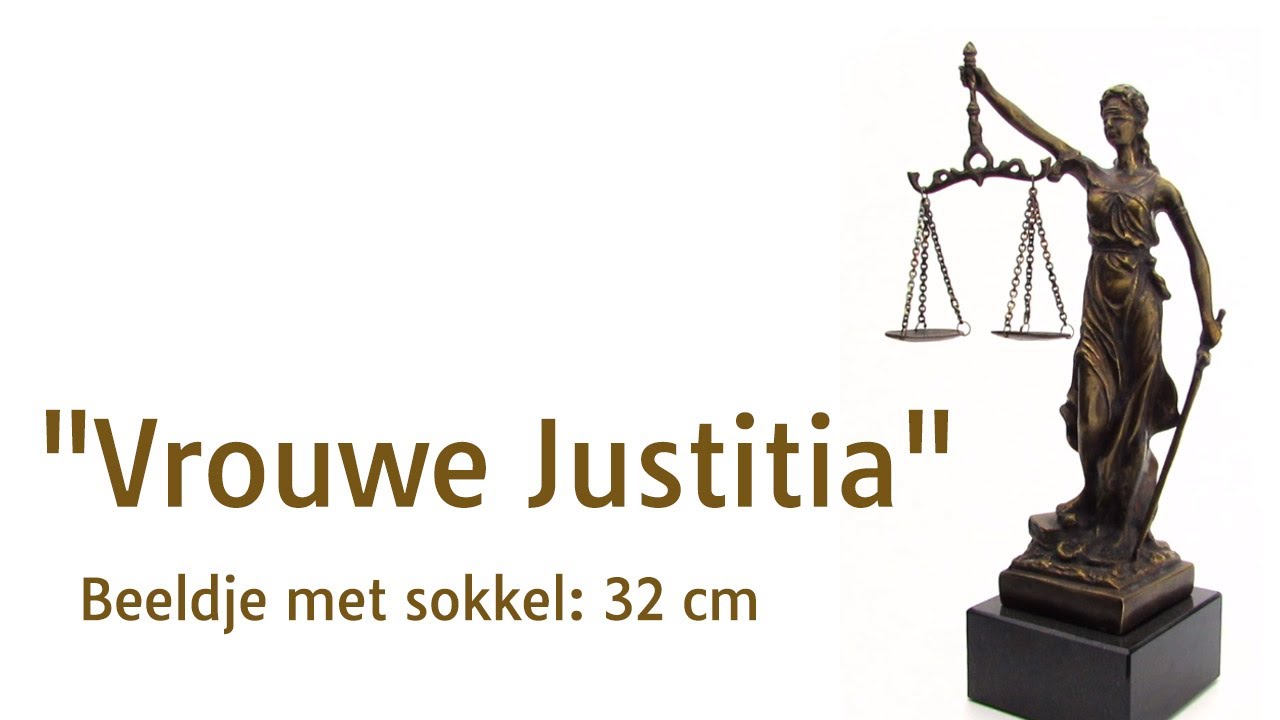 "Vrouwe Justitia" beeldje | Bronzenbeeldenwinkel.nl - YouTube