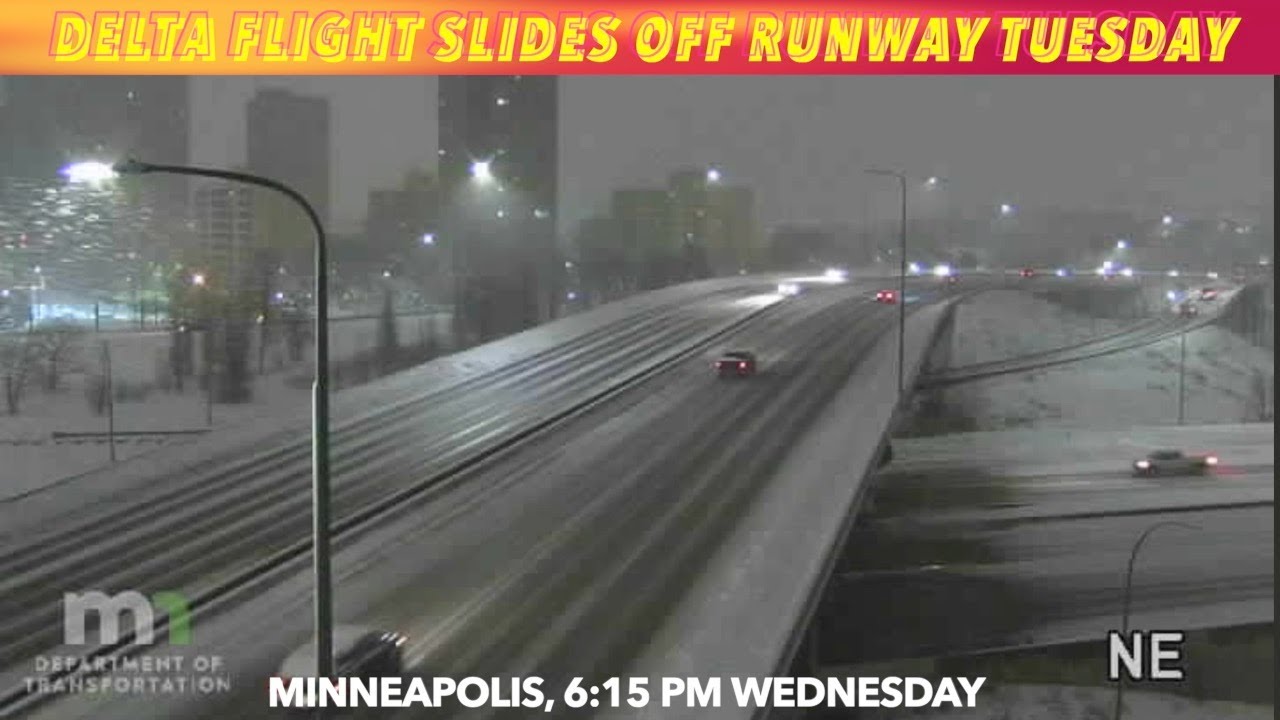 Minneapolis Getting Slammed With Snow, Delta Flight Went Off Runway ...