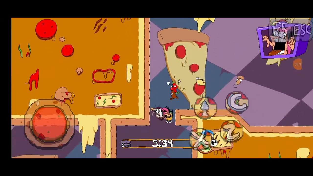 all laps in the tutorial on the pizza tower mobile port android - YouTube