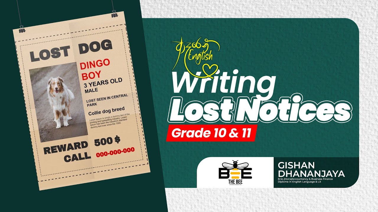 Writing Lost Notices 🍃 | Grade 10,11 | Feb. 21 - YouTube