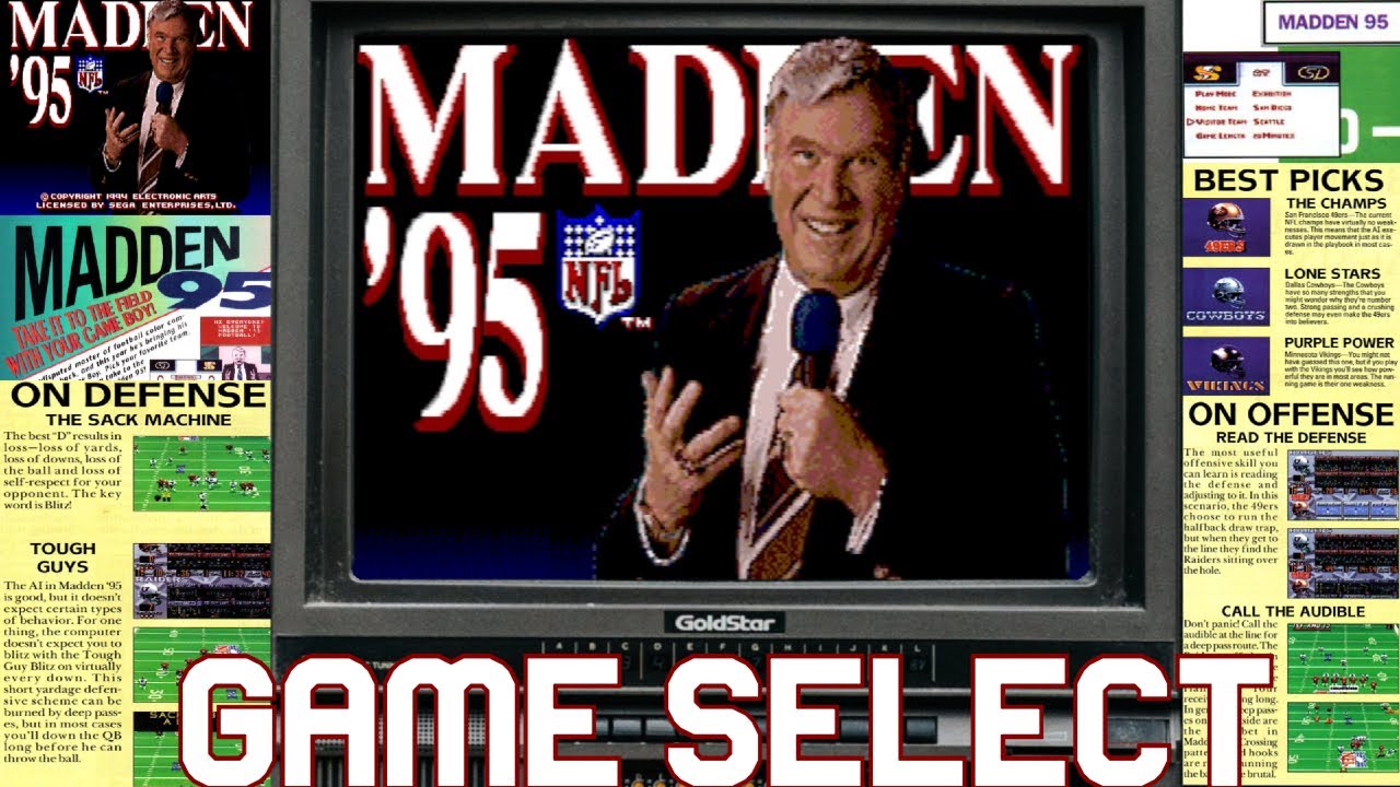 Madden 95 (Music) - Game Select - YouTube