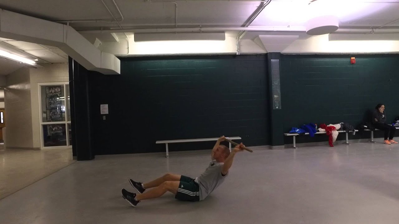 Stick Overhead Sit-Ups - YouTube