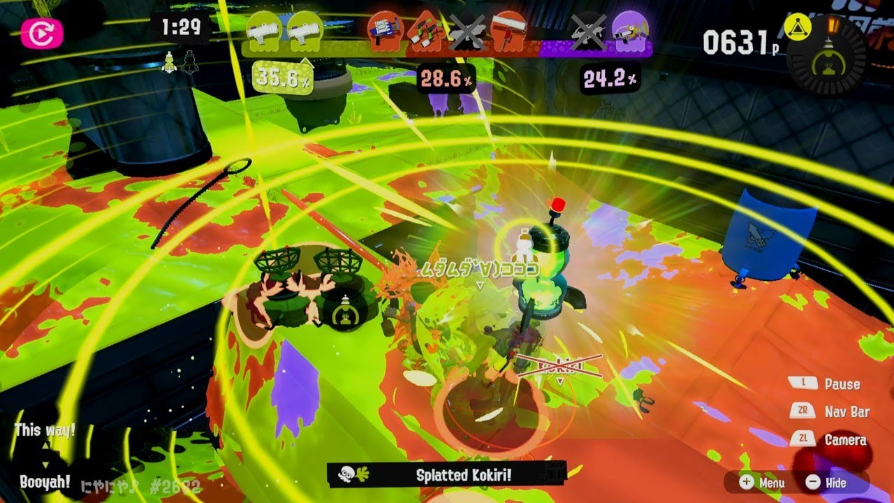 Splatfest Spicy Sweet Sour Way to Gold Attack Badge 4 (Splattershot Jr ...