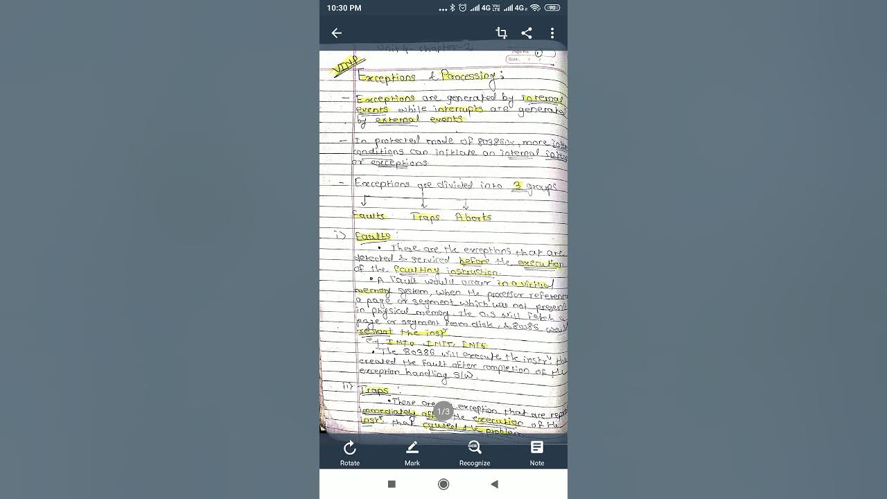 Exceptions & Processing, Difference between Interrupt, Fault, Trap & Abort - YouTube