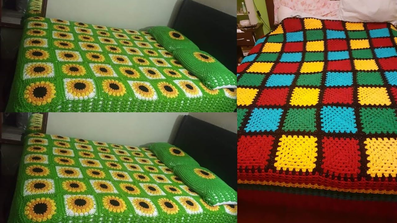 las mejores colchas tejidas para tu cama /todo tejido cobertores - YouTube