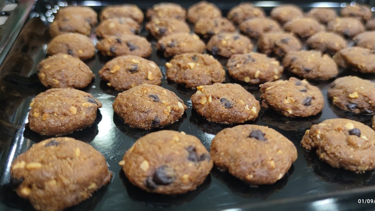 杏仁巧克力曲奇🍪 | 口感松脆 | 不需白油 | Almond Chocolate Cookies | Famous Amos Style ...