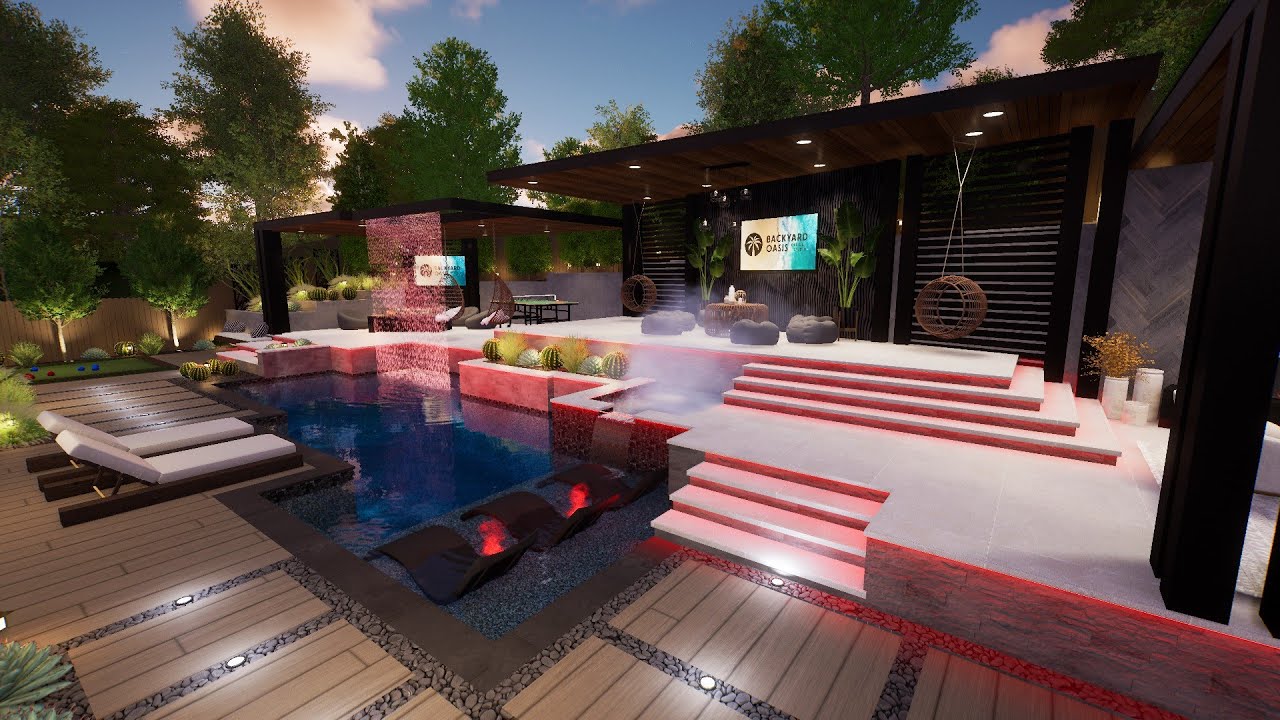 Herman Project - Unique Pool & Custom Pergolas (Rocklin, CA) - YouTube