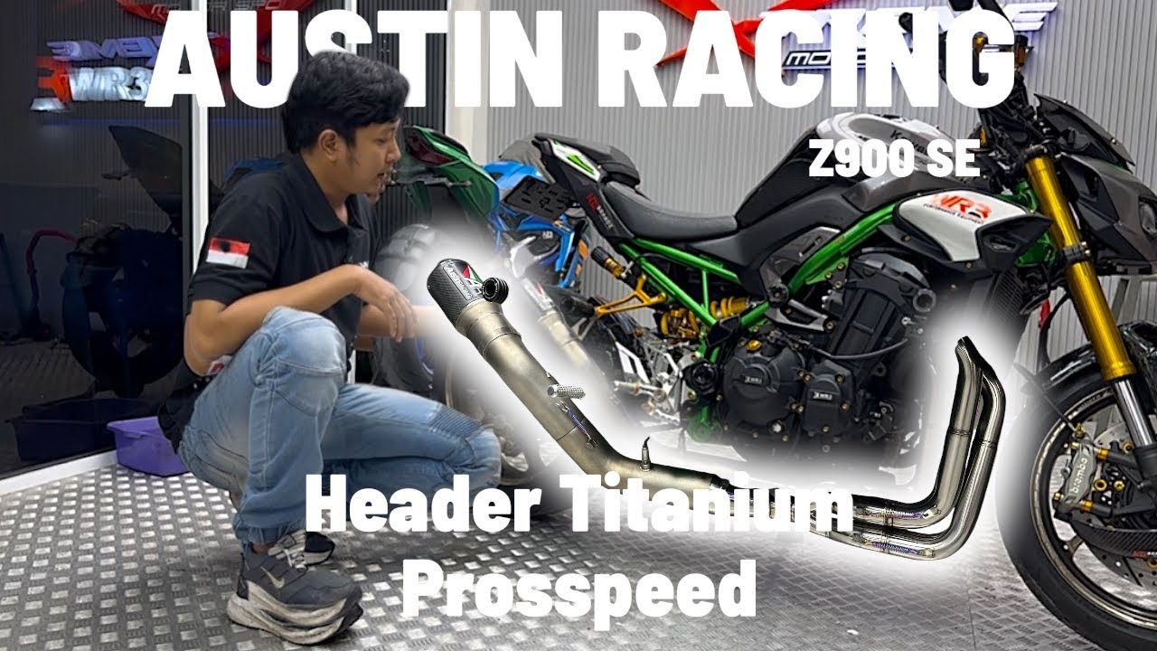 Cek sound knalpot AUSTIN RACING Header Prospeed Titanium - YouTube