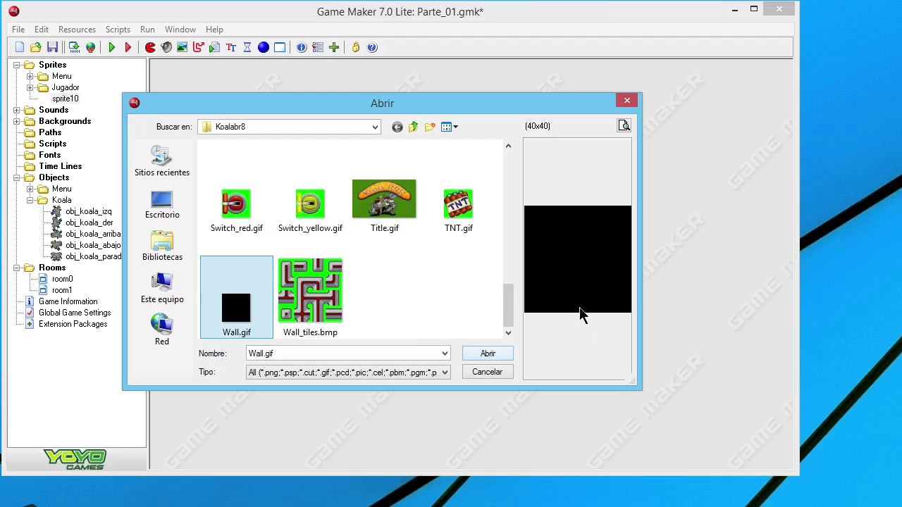 Tutorial GameMaker Koalabr8 02 - YouTube