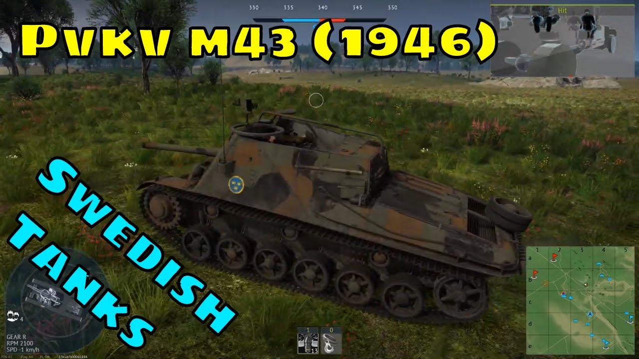 War Thunder Pvkv m43 (1946) on Mozdok - Swedish Tanks | 05war - YouTube