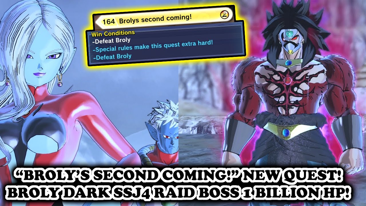 NEW STORY MODE: "Broly's Second Coming" Dark SSJ4 Evil Broly Raid Boss ...