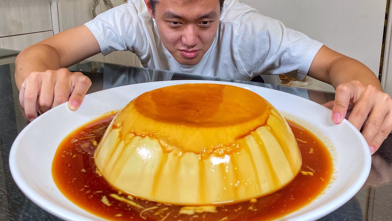 如何製作超大布丁！How to make a super pudding! - YouTube