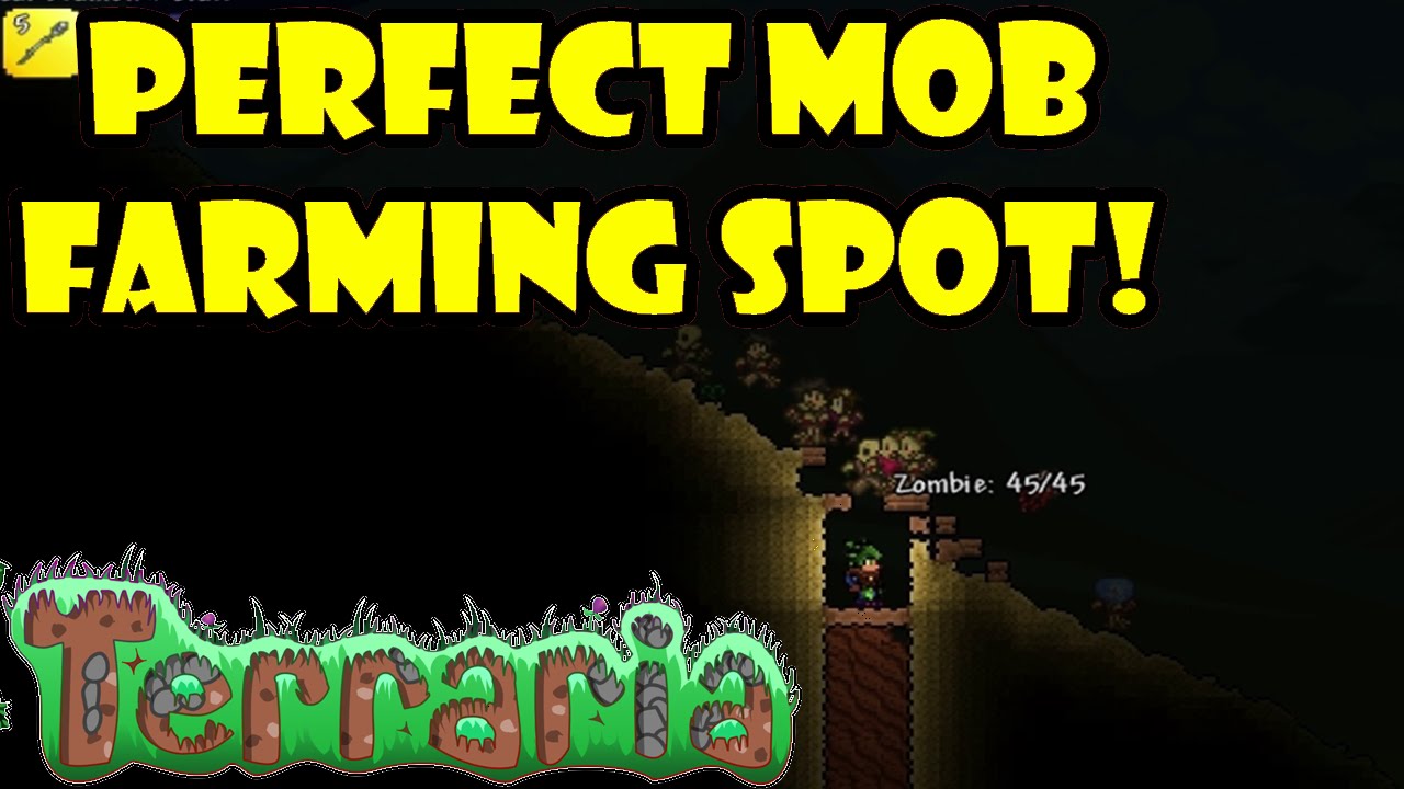 Terraria - Perfect Mob Farming Spot! - YouTube