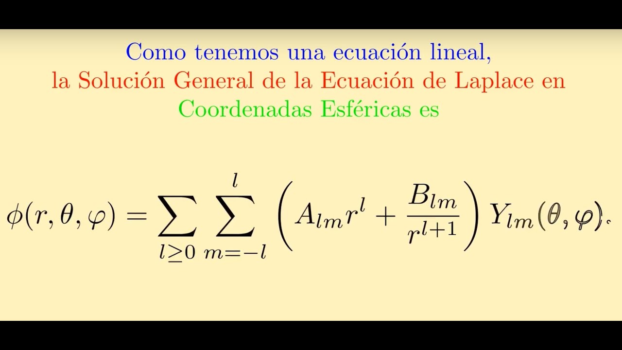 Solución de la Ecuación de Laplace en Coordenadas Esféricas. - YouTube