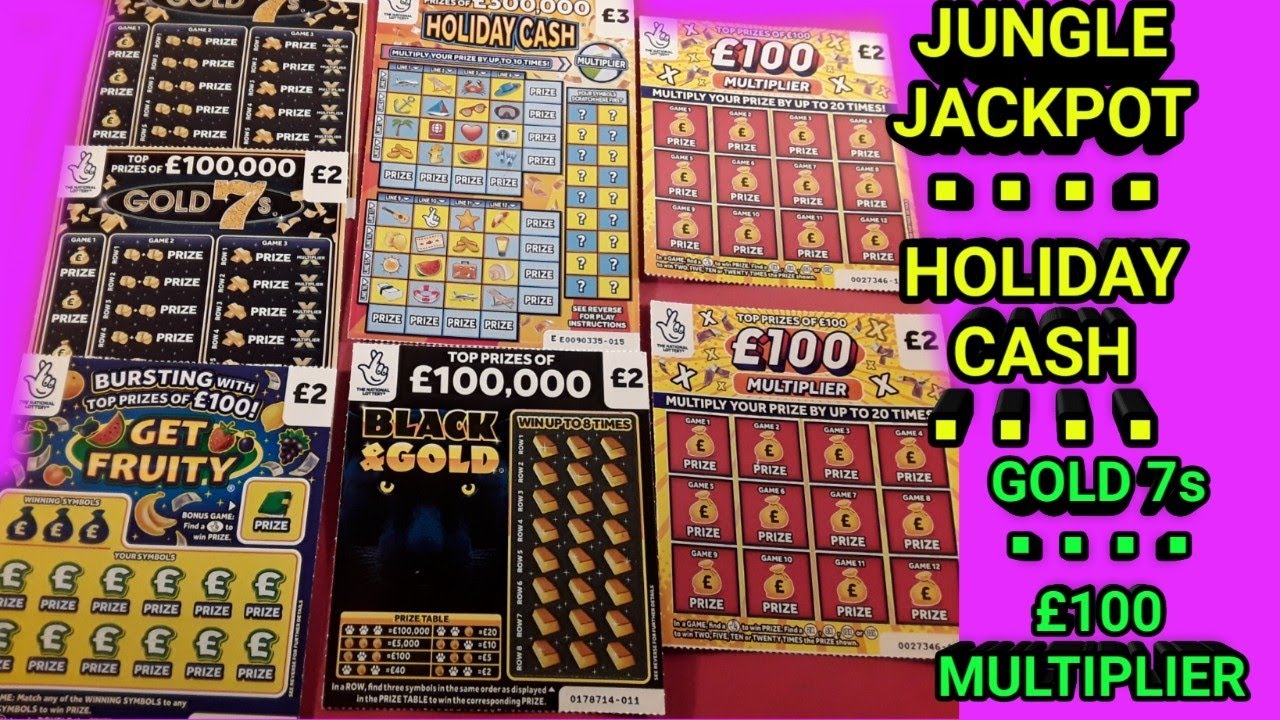 JUNGLE JACKPOT..HOLIDAY CASH..GOLD 7s..£100 MULTIPLIER..GET FRUITY ...