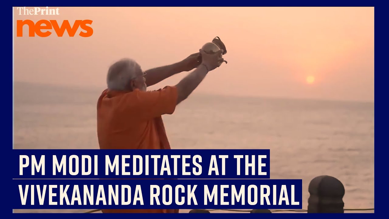 PM Narendra Modi at the Vivekananda Rock Memorial in Kanniyakumari ...