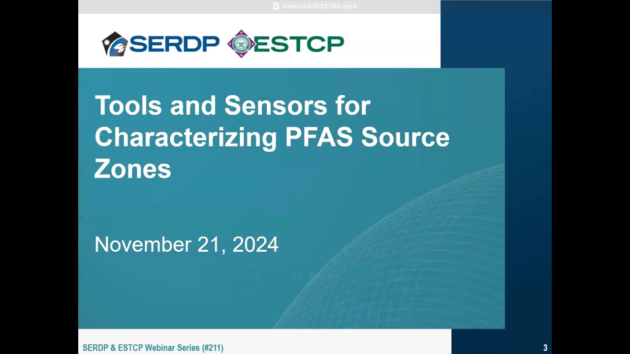 Tools and Sensors for Characterizing PFAS Source Zones - YouTube