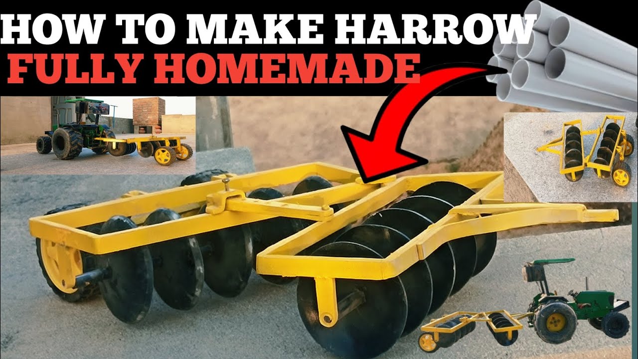 How to make harrow fully homemade #harrow #diy #johndeere #farming #rc ...