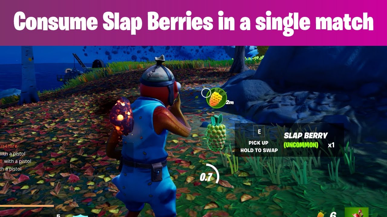 Fortnite วิธีทำ Consume Slap Berries in a single match - YouTube