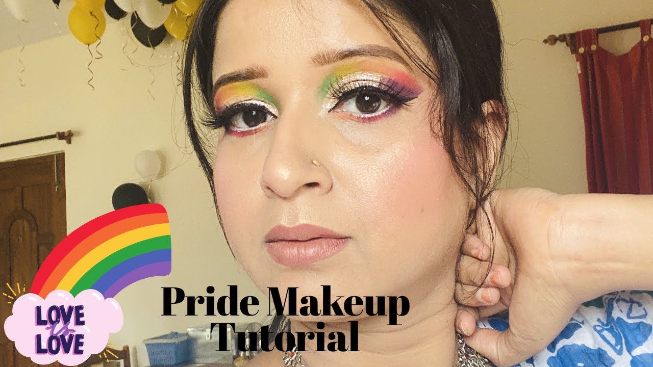 Pride Rainbow Eyeshadow Tutorial Pridemonth Pride Makeup